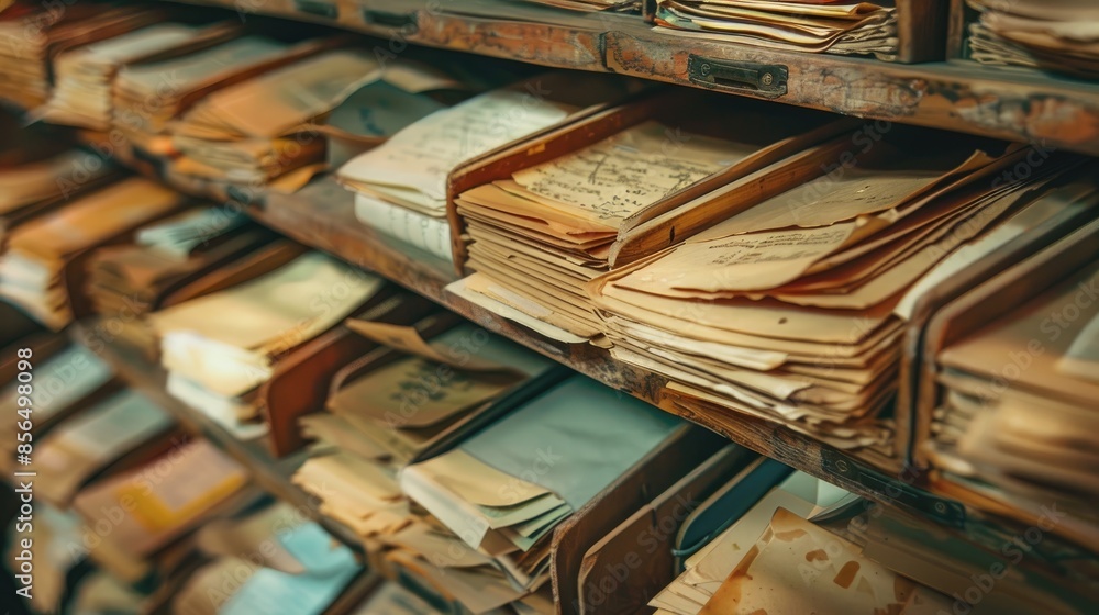 Old fashioned document organizing system for confidential documents ...