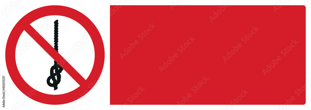 iso prohibition safety signs v2 do not tie knots in rope your custom ...