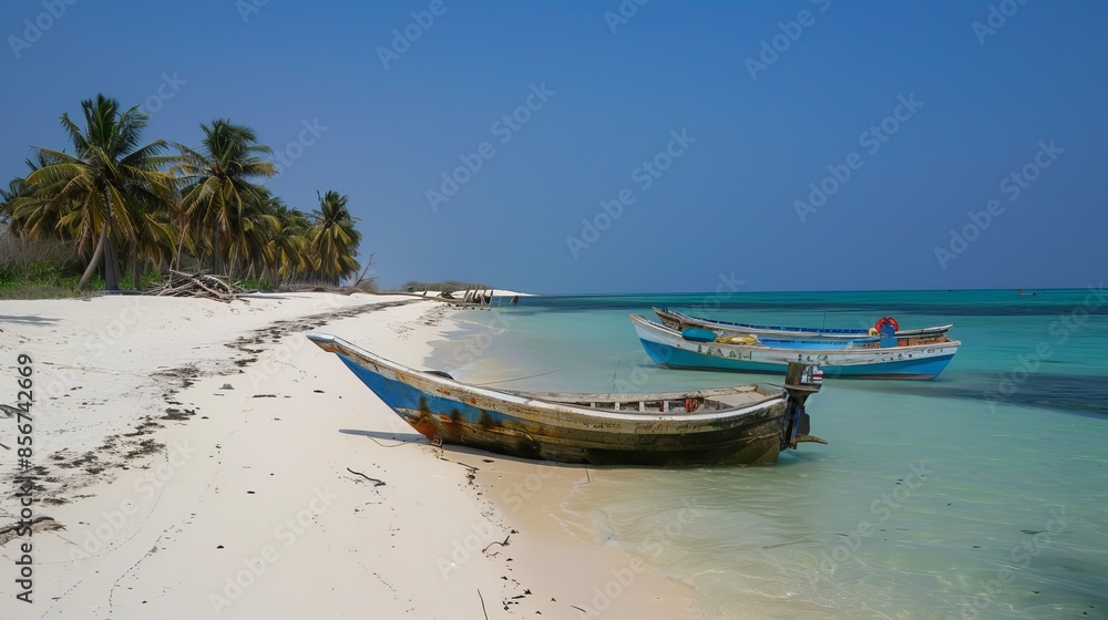 Bangaram Island in Lakshadweep, known for its pristine white sand ...