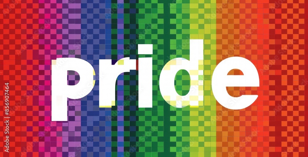 Colorful Rainbow Tiles Backdrop Highlighting Bold PRIDE Text ...