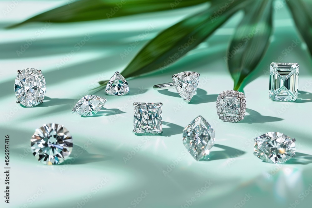 lab-grown diamond shapes and cuts. collection of lab-grown diamonds ...