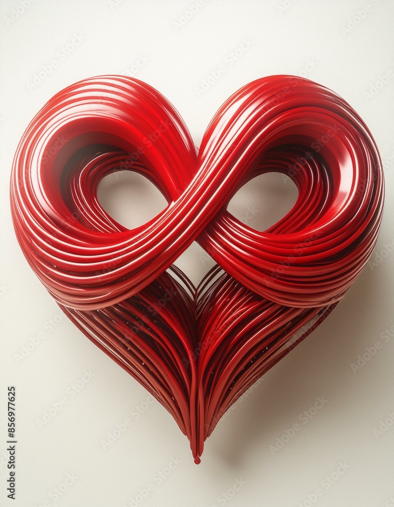 Red infinity sign in red heart eternal love message romantic I love you ...