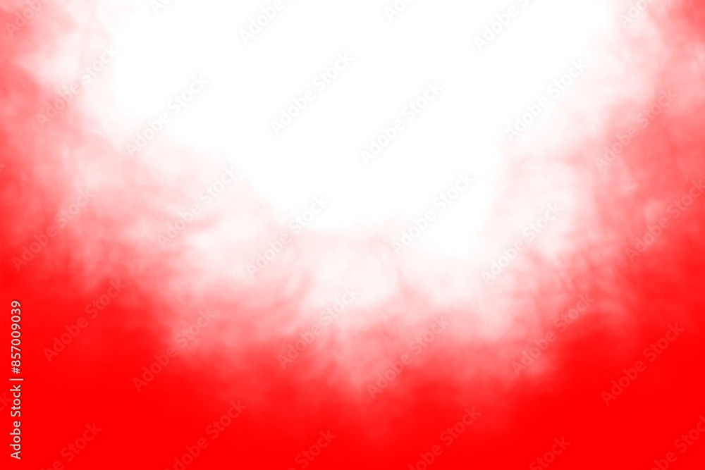 Isolated red smoke on transparent white background. Abstract red fog ...
