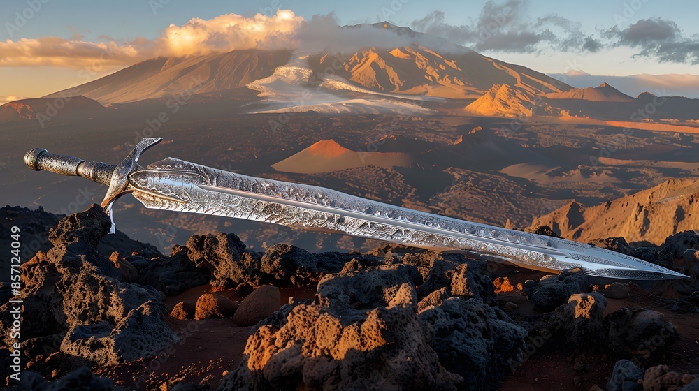 Maui Sword, Barbed Silver. On Haleakala Mountain in Haleakala National ...