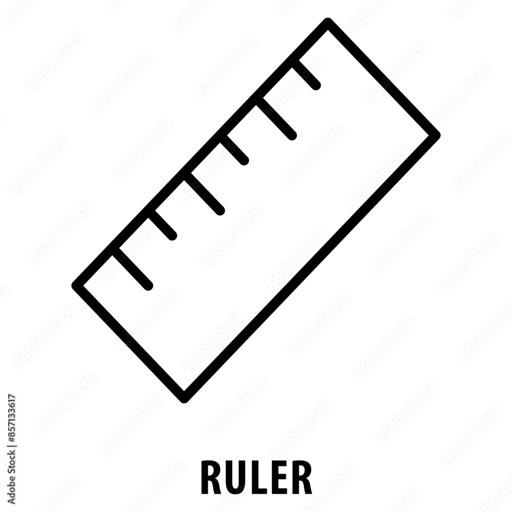 Ruler Icon simple and easy to edit for your design elements Stock ...