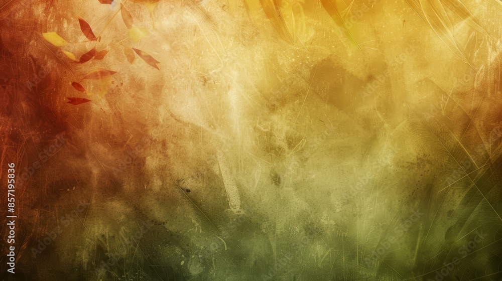 Earthy terracotta olive green and mustard yellow abstract textured ...