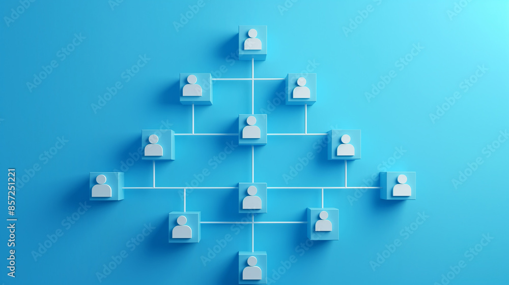 Business concept. Chart of business organization structure and roles ...