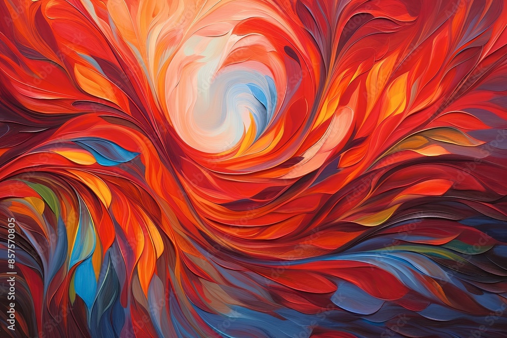 In the midst of this riot of color, shapes emerge and dissolve, hinting ...