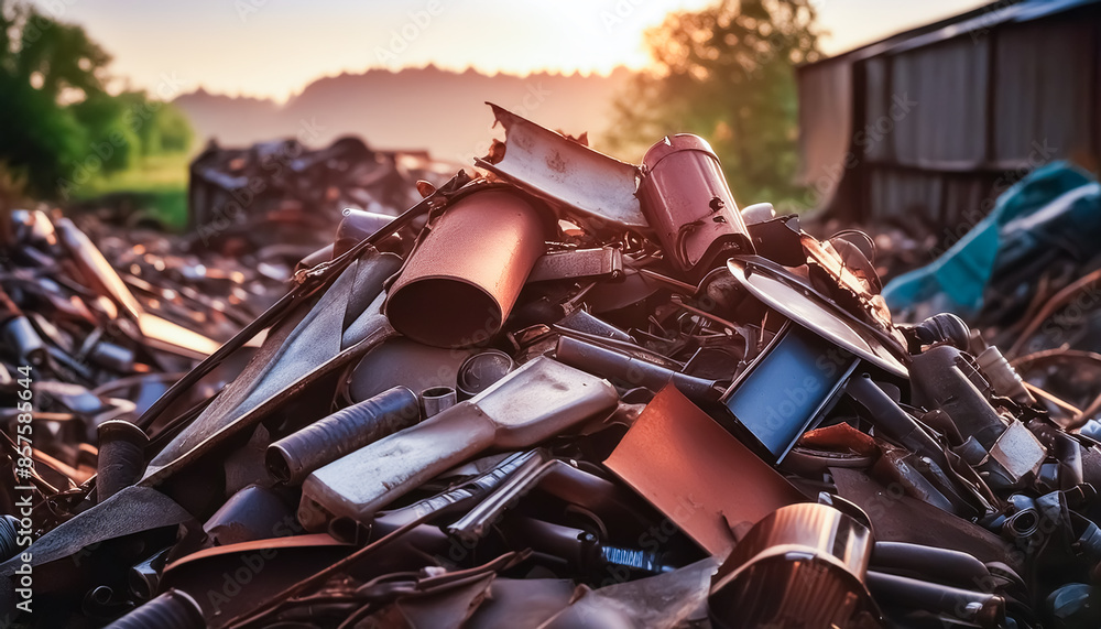 Scrap iron, debris, pile, pile, scrap, disposal, rust, crack, tattered ...