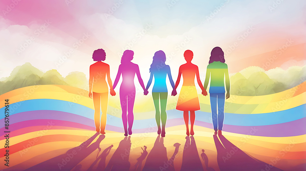 Pride Background with LGBTQ Pride Flag Colours. Rainbow Stripes ...