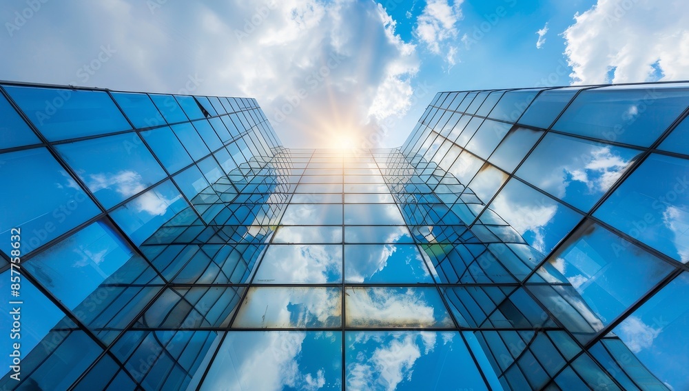 Ecofriendly glass office building designed for sustainability and ...
