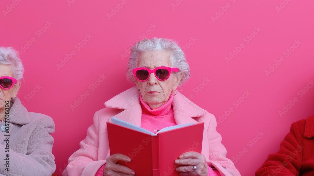 Foto de Stock elderly poet reading aloud National Age Without Apology ...