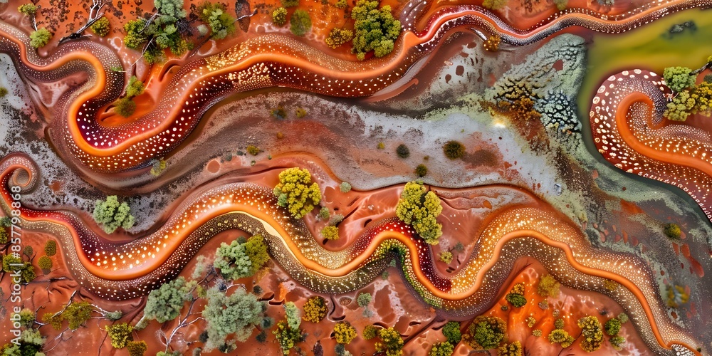 Australian Aboriginal Dreamtime story of Rainbow Serpent shaping land ...