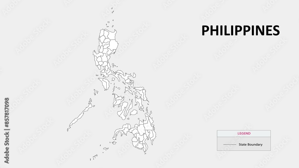 Philippines provinces Map. State map of Philippines. Administrative map ...