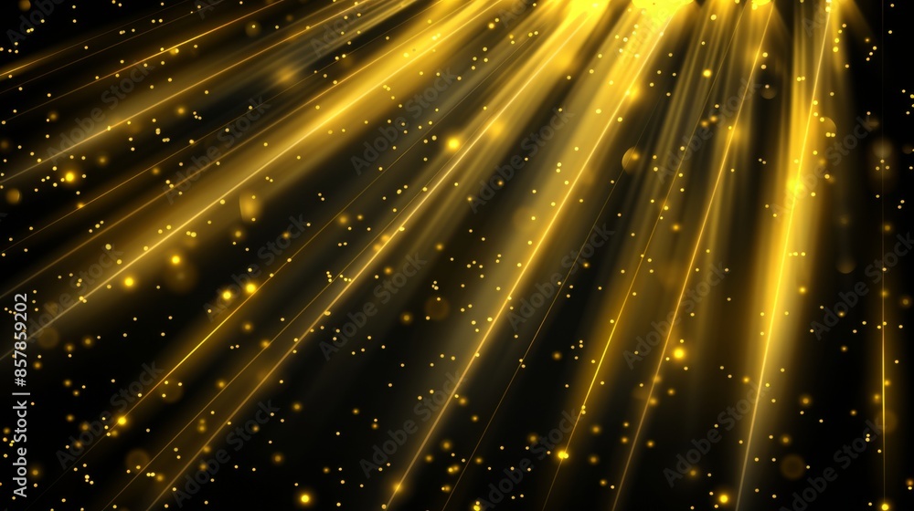 A golden light line with fading effect. Modern illustration of glow ...