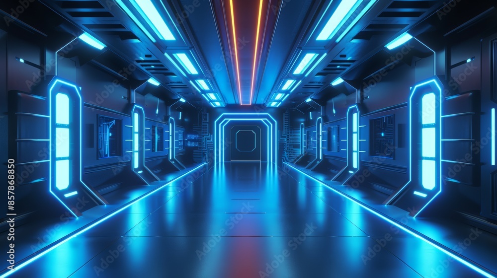 This is a realistic modern illustration of a secret laboratory, alien ...