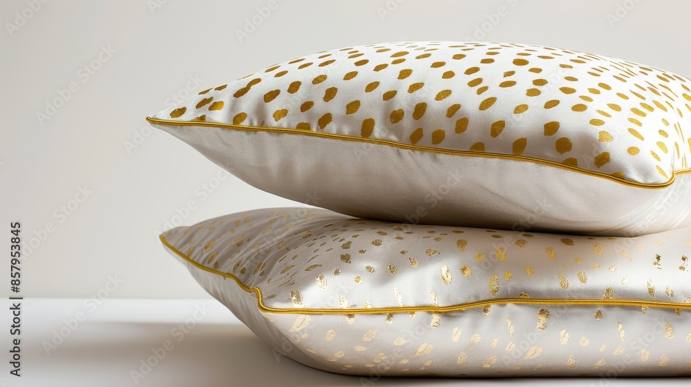 elegant cream cushions with glossy silk texture from polyhaven and gold ...