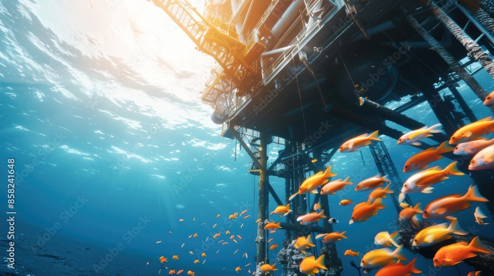 Coral reefs and fish thriving near offshore energy platforms ...