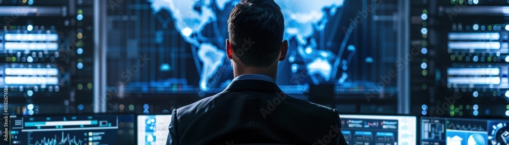 Cybersecurity Analyst Monitoring Network Traffic For Potential Threats