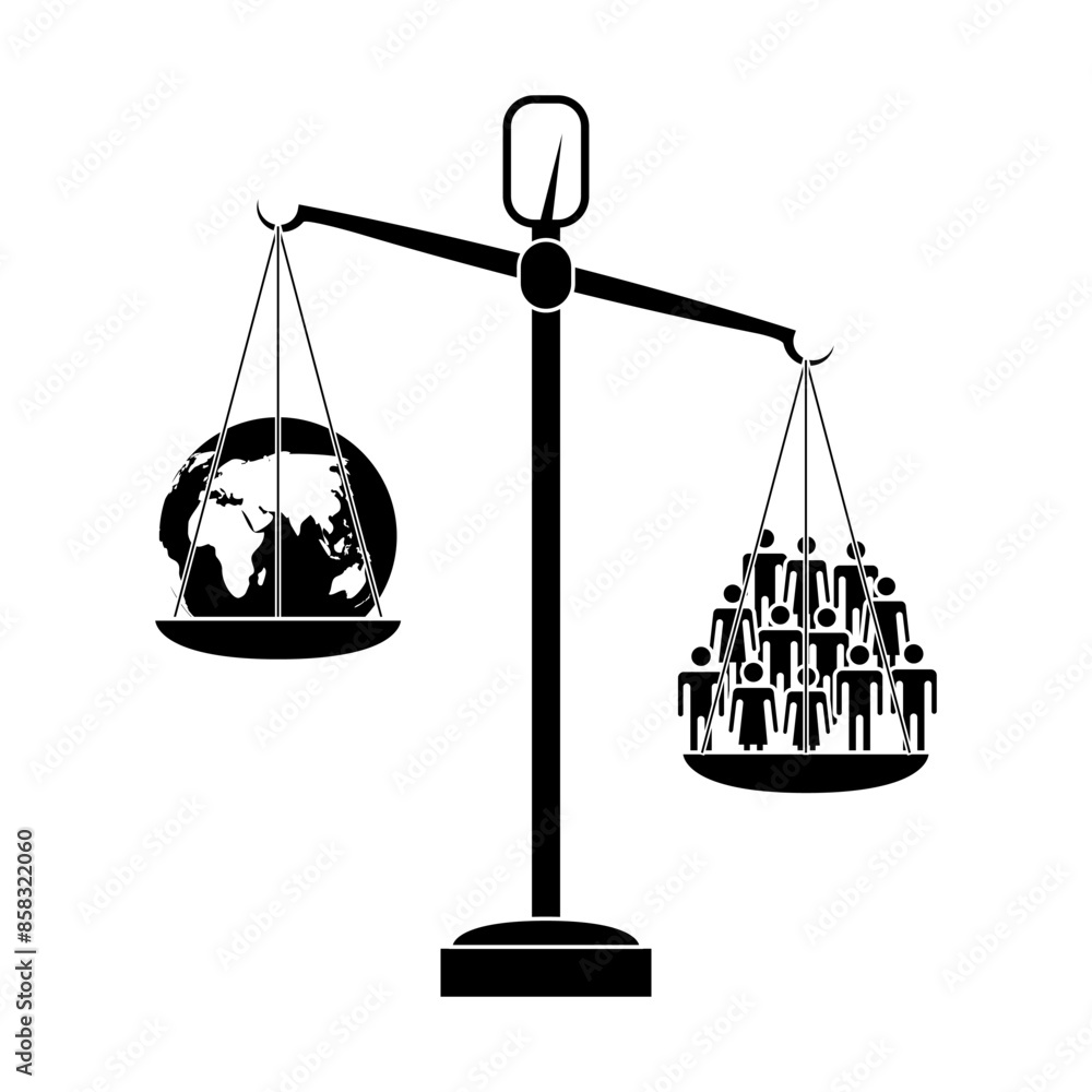 Vector illustration of World Population Day concept element on ...