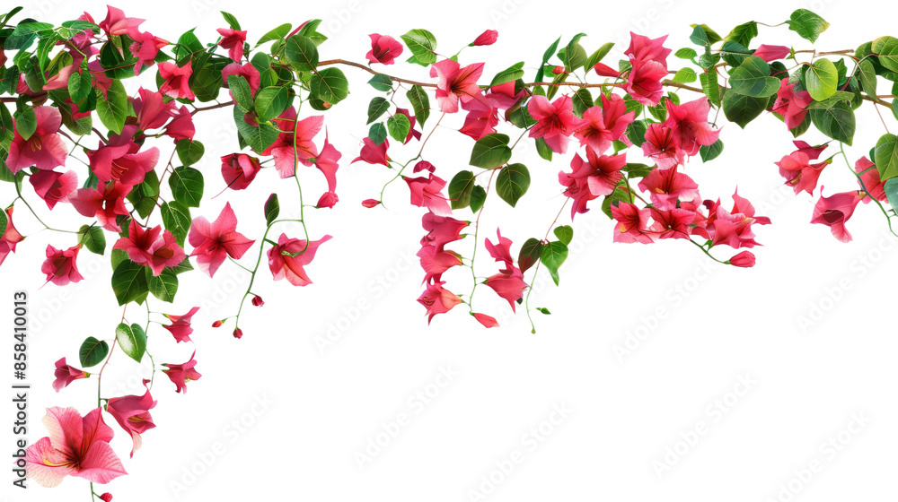Illustration of Bougainvillea Creeper Border - Isolated on transparent ...