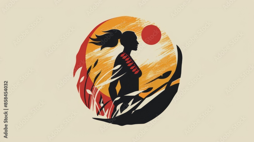 Minimalist logo representing National Indigenous Peoples Day with a ...