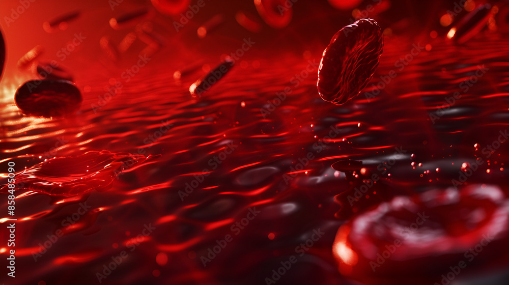 Blood cell red 3d background vein flow platelet wave cancer medicine ...