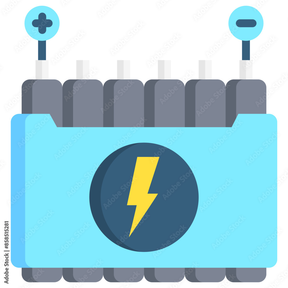 Battery pack multi color icon, related to EV, electric vehicle ...