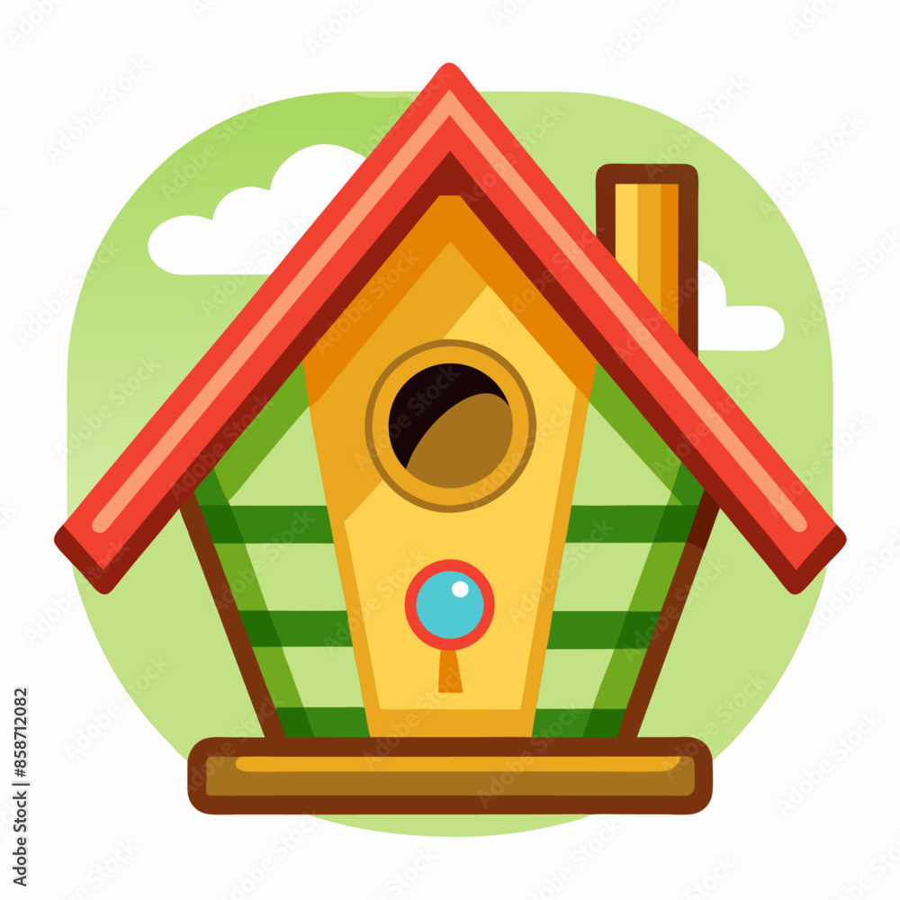 Birdhouse clipart cartoon Illustration drawing Stock Vector | Adobe Stock