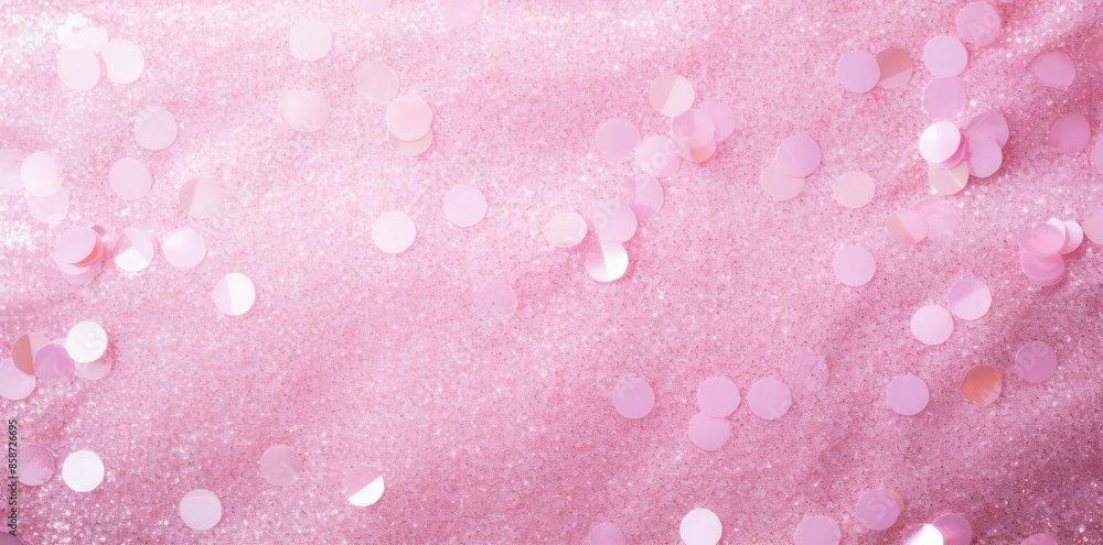 soft pink light pink glitter background with white polka dots Stock ...