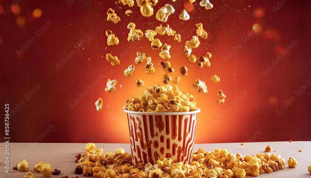 popcorn in a bucket. promote. promotion. content. pop corn caramel ...