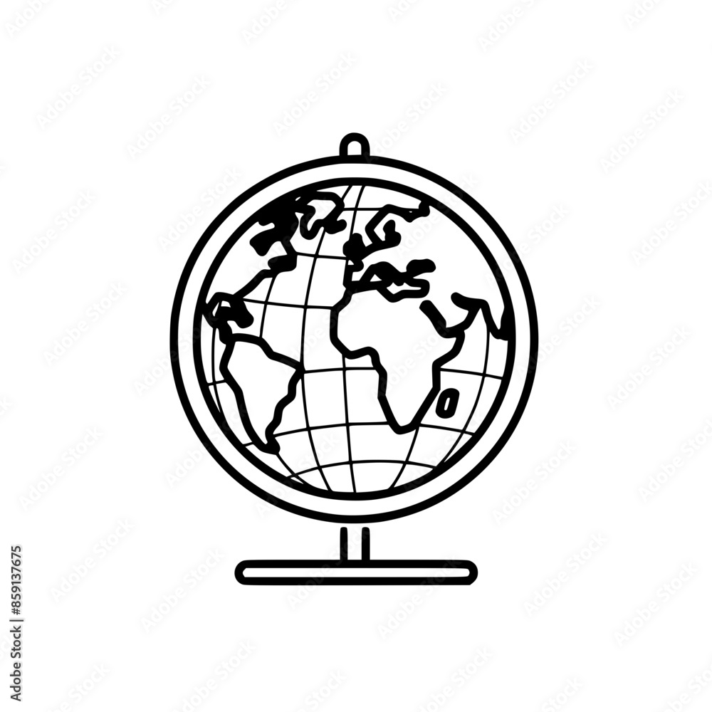Vector de Stock globe icon, Globe SVG, Travel SVG, Adventure svg file ...