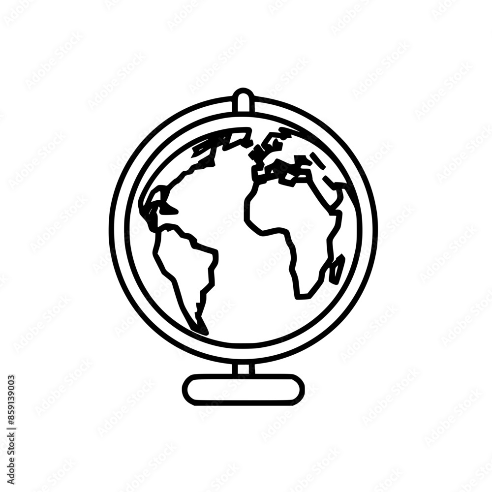 Vector de Stock globe icon, Globe SVG, Travel SVG, Adventure svg file ...