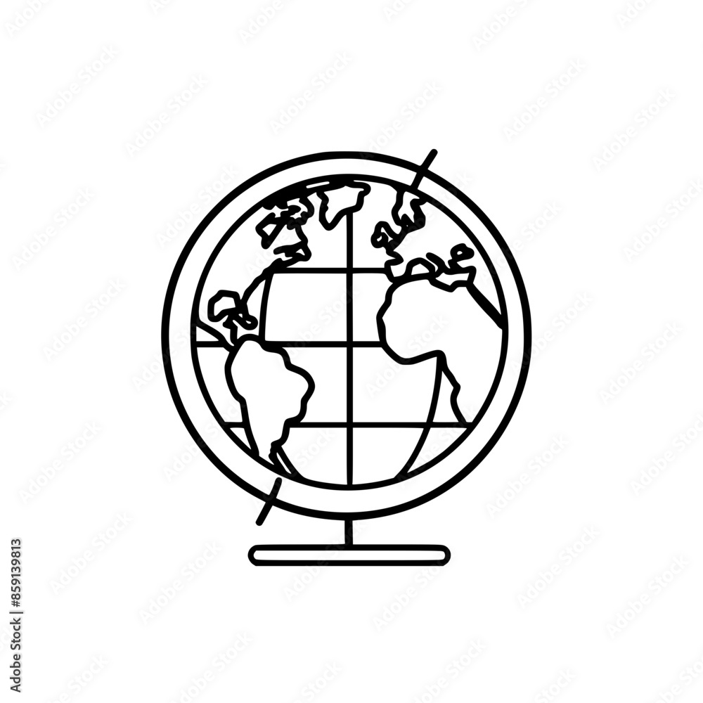 Image vectorielle Stock globe icon, globe svg, travel svg, adventure ...