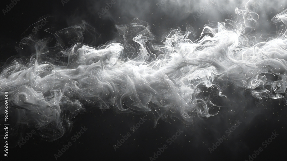 Smoke black ground fog cloud floor mist background steam dust dark ...