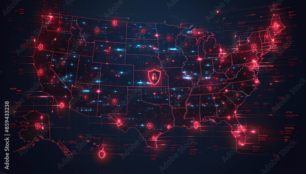 Secure Channels: Mapping America's Cyber Resilience, map of the USA ...