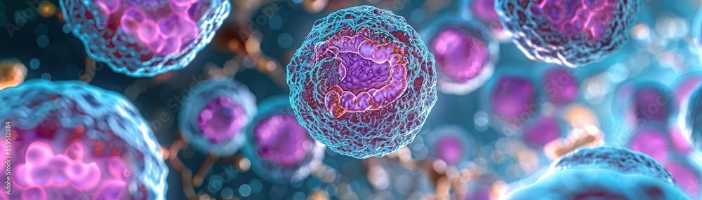 Nuclear and cytoplasmic changes during interphase, microscopic view ...