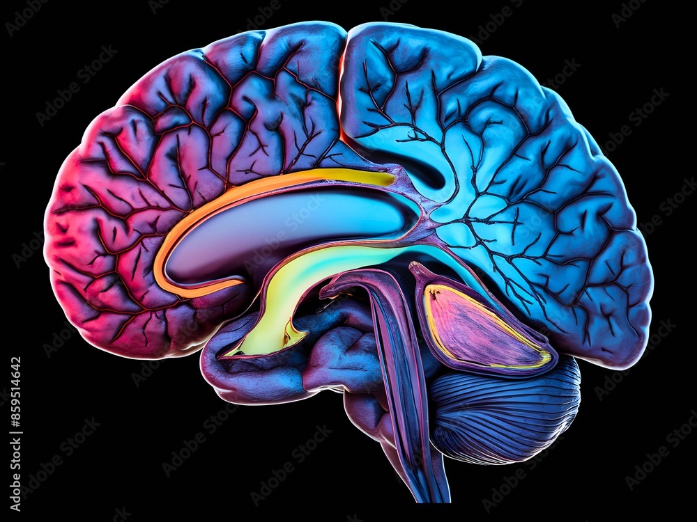Detailed internal structure of the brain Includes the cerebellum ...