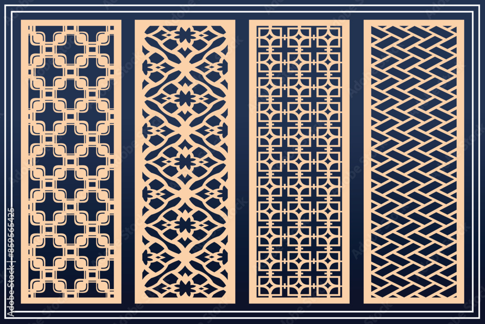 Om jali and side jali for indian temples Stock Vector | Adobe Stock