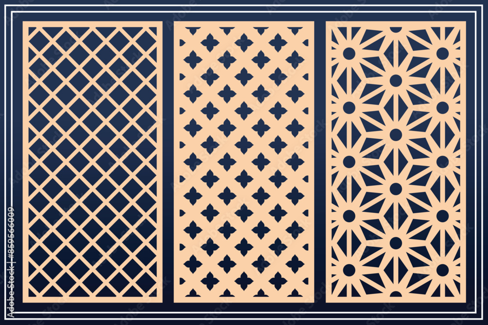 Om jali and side jali for indian temples Stock Vector | Adobe Stock