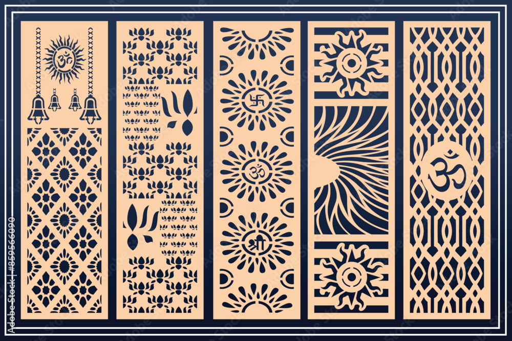 Om Jali design used for temples, Mandir. Om acrylic jali, corian jali ...