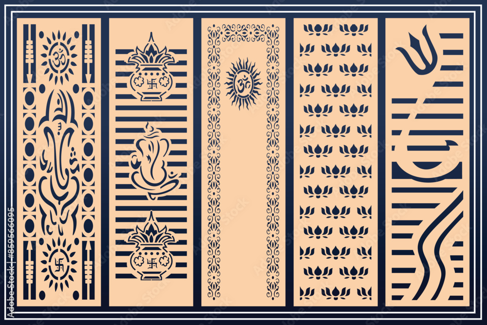 Om Jali design used for temples, Mandir. Om acrylic jali, corian jali ...