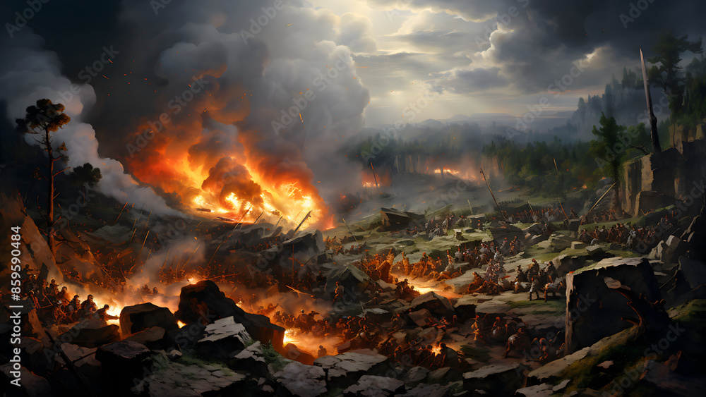 Battle Of Teutoburg Forest Painting - ancient, rome, roman, war, battle ...