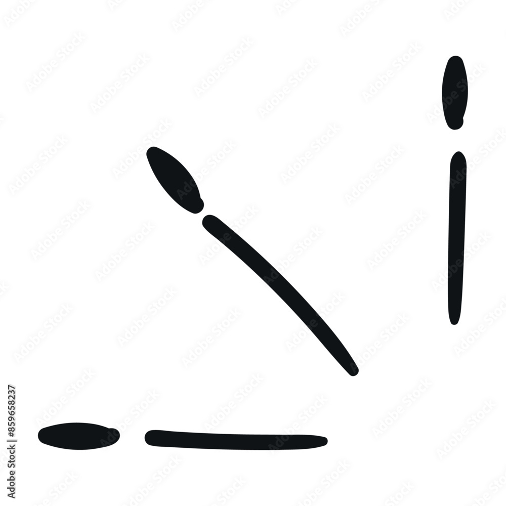 Comic element with manga effect and action lines. Angry cartoon doodle ...