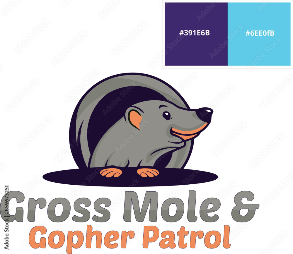 Cute Mole Logo Vector, Mole Mascot Logo Vector, Minimalist Mole Logo ...