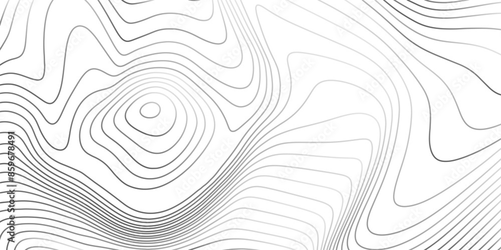 Landscape geodesy topographic map background. Grey topographic lines ...