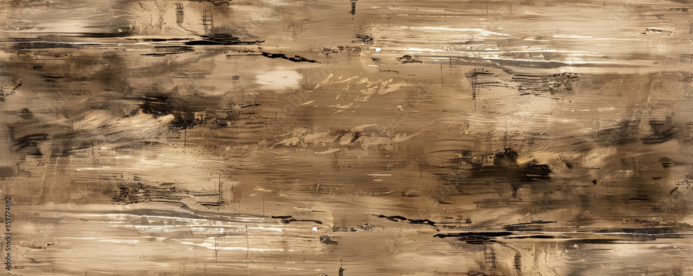 Rustic Woodgrain: Brush strokes in shades of brown and beige, mimicking ...