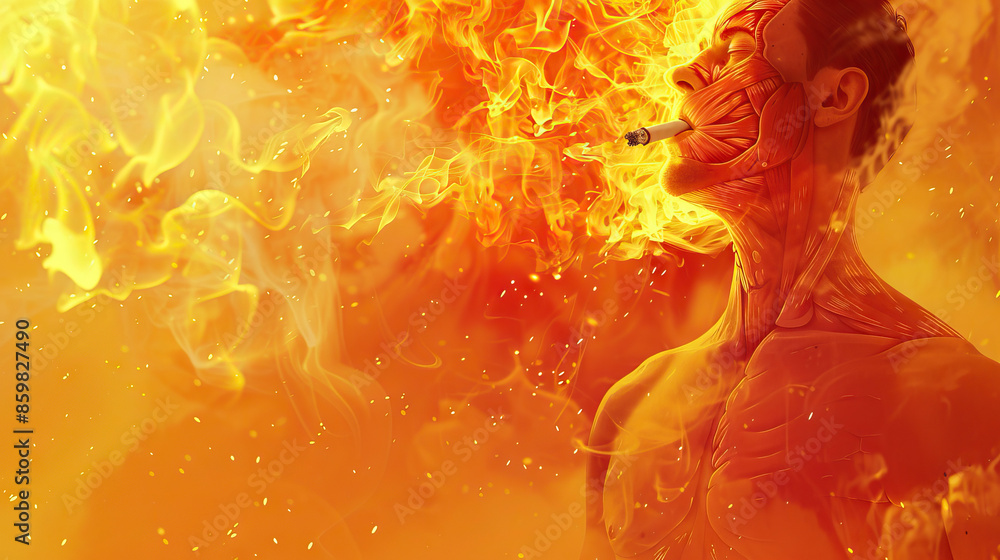 Smoking is the wildfire that spreads disease: Illustrate a wildfire ...