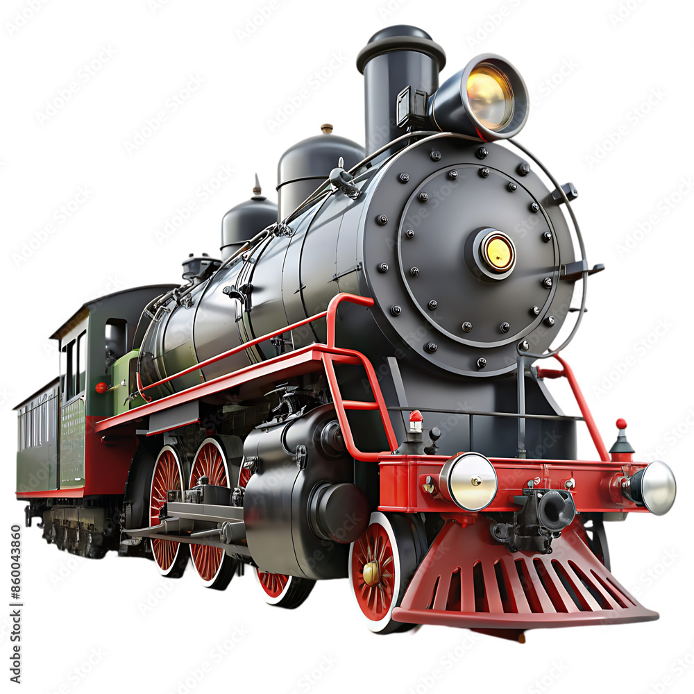 steam locomotive on transparent background Stock Illustration | Adobe Stock