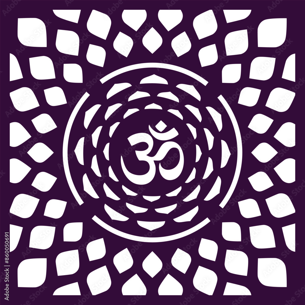 Om Jali design used for temples, Mandir. Om acrylic jali, corian jali ...